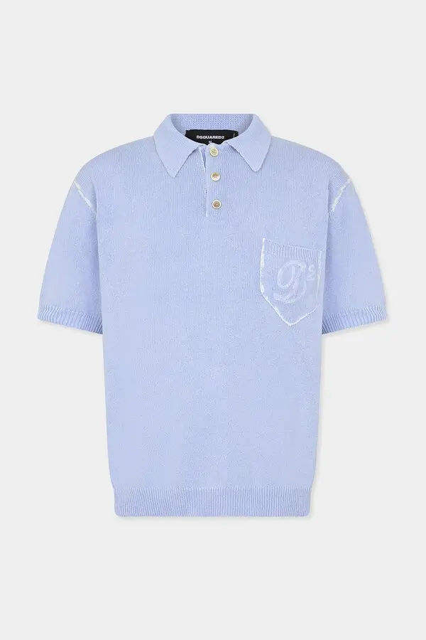 Dsquared2 Signature Short Sleeves Polo - Blue