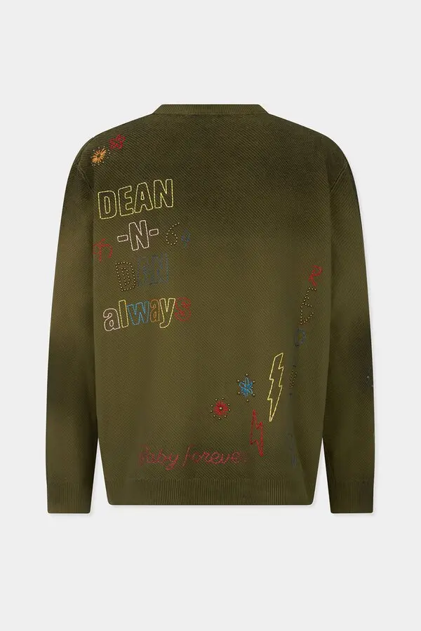 Dsquared2 Hand-embroidered V-neck Pullover