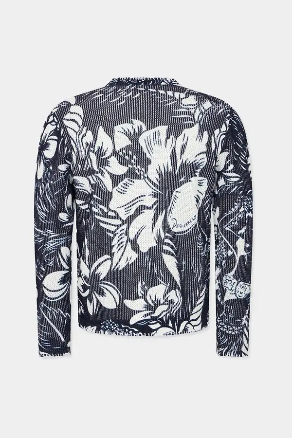 Dsquared2 Dancing Flowers Open-stitch Pullover
