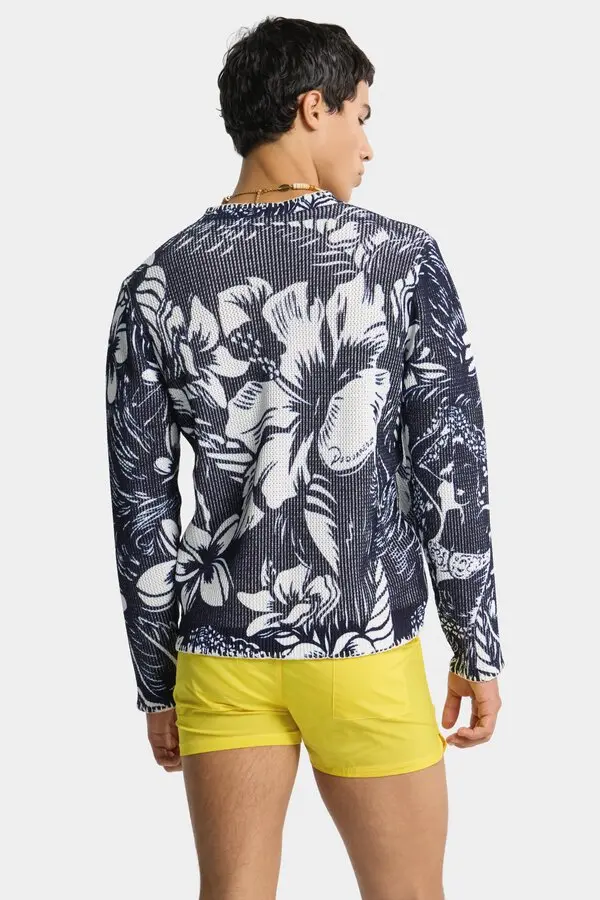 Dsquared2 Dancing Flowers Open-stitch Pullover