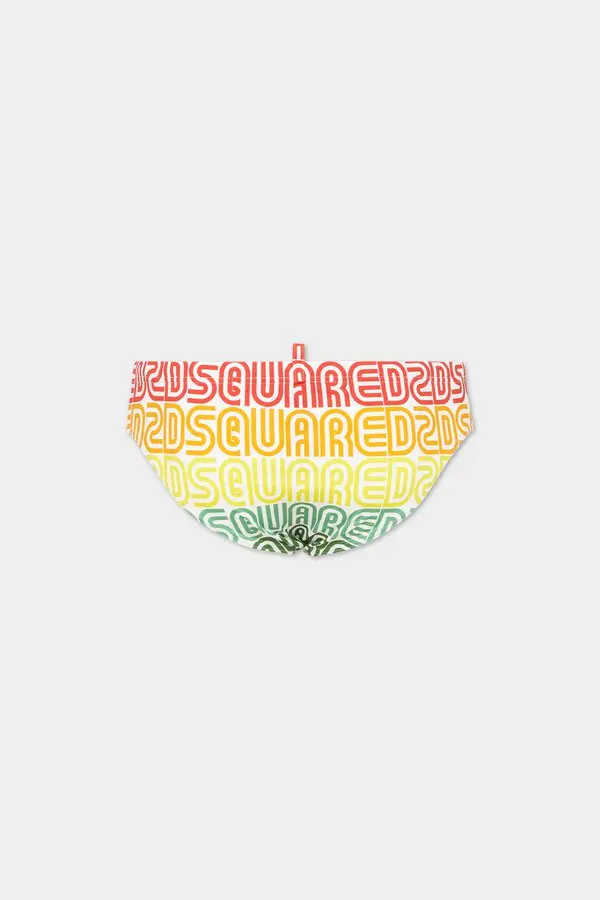 Dsquared2 Allover Logo Swim Brief - Fantasy