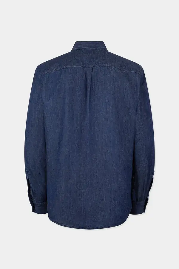 Dsquared2 Denim Biker Shirt With Zip Pockets