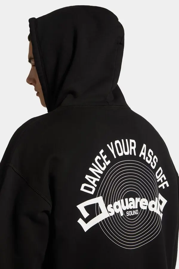 Dsquared2 Relaxed Fit Zipped Hoodie - Black