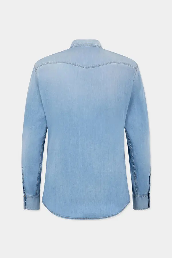 Dsquared2 Super Light Wash Canadian Western Shirt