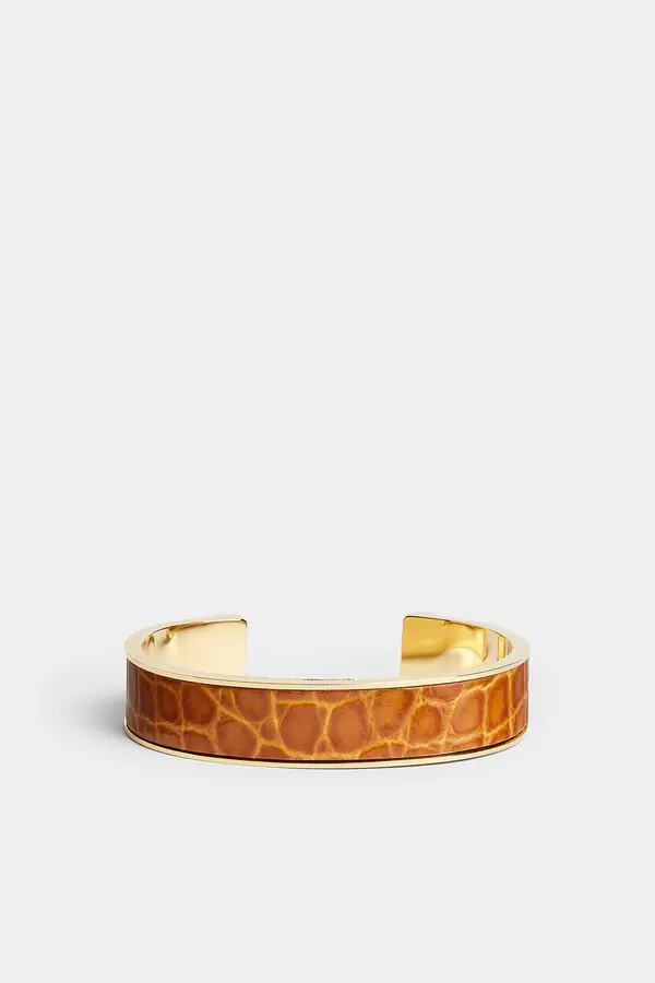 Dsquared2 Leather Cuff Bracelet - Camel