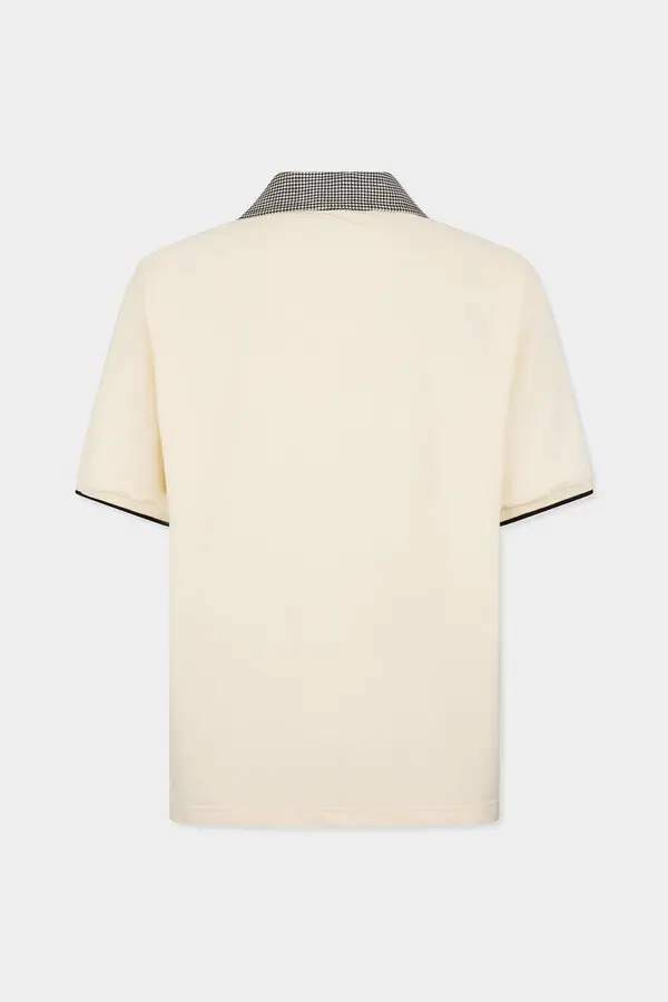 Dsquared2 Virgin Wool Linen Pied De Poule Polo