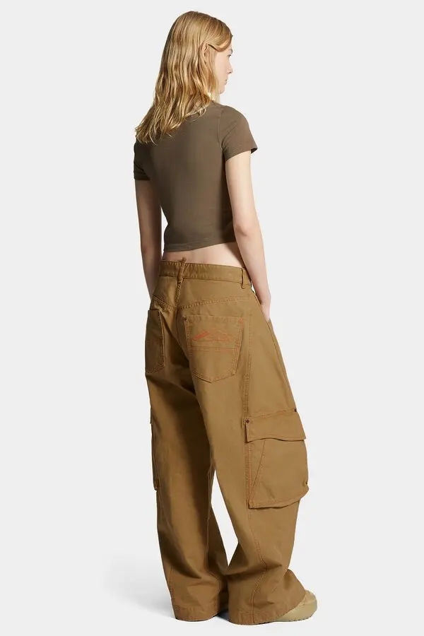 Dsquared2 Icon New Generation Stone Wash Twisted Aviator Cargo Pants