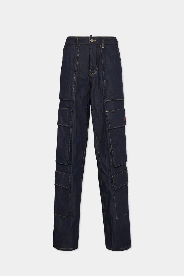 Dsquared2 Icon New Generation Dark Wash Eros Cargo Pant - Blue
