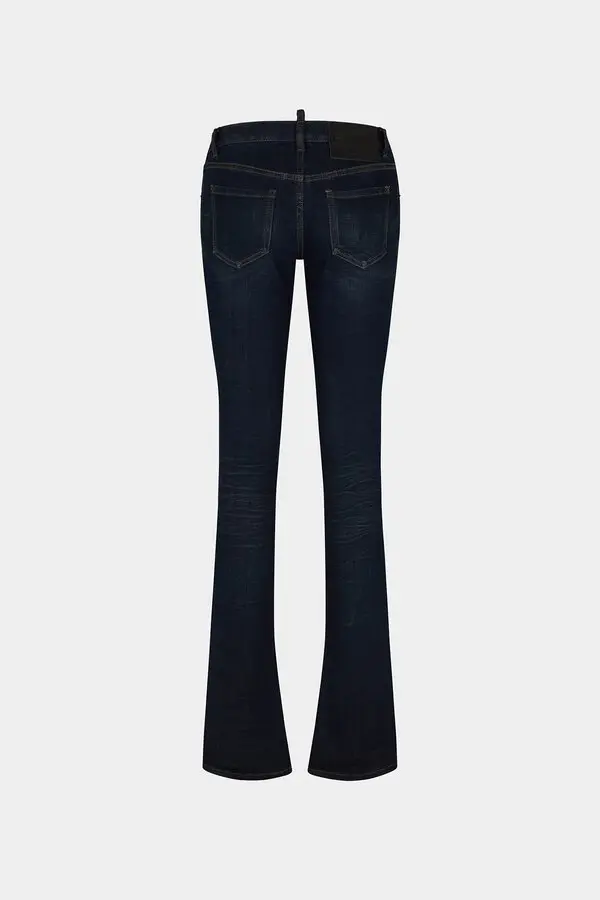 Dsquared2 Icon Black Dusty Wash Trumpet Jeans