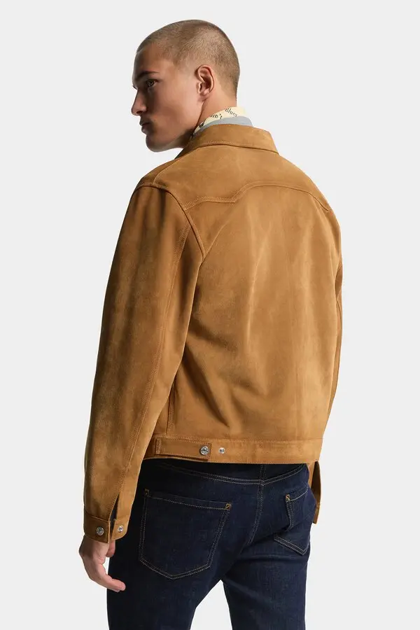 Dsquared2 Suede Boxy Shirt Jacket