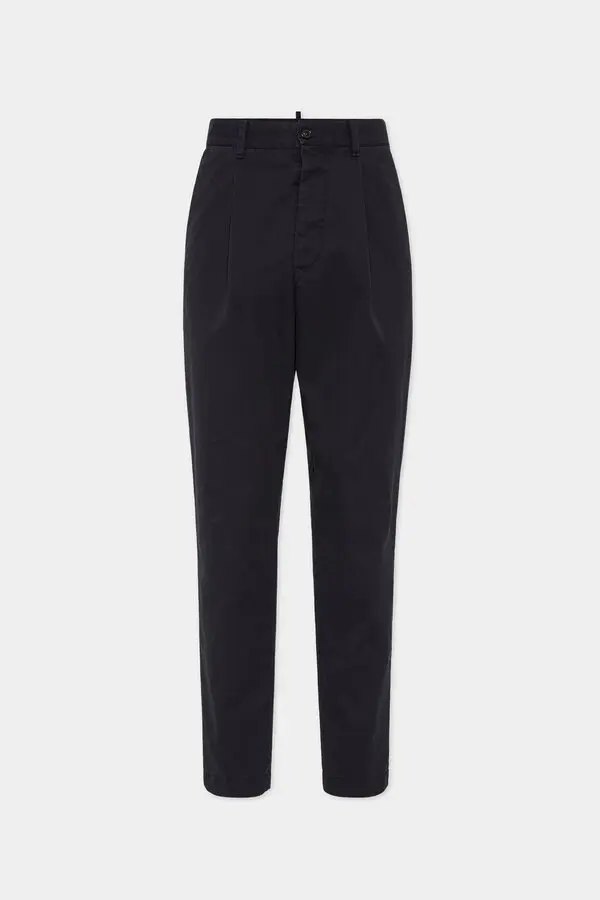 Dsquared2 One Pleat Cotton Pant - Black