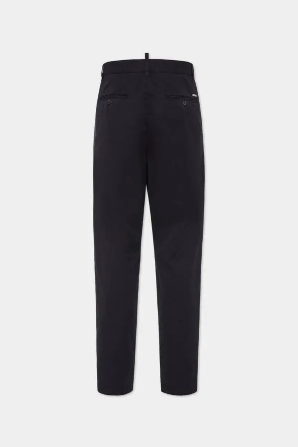 Dsquared2 One Pleat Cotton Pant - Black