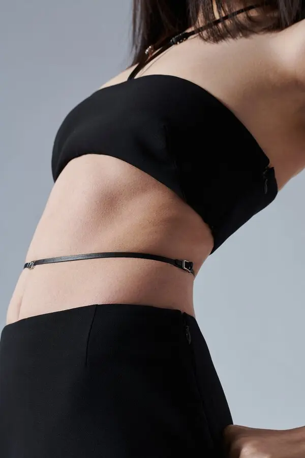 Dsquared2 Icon Leather Trim Skirt