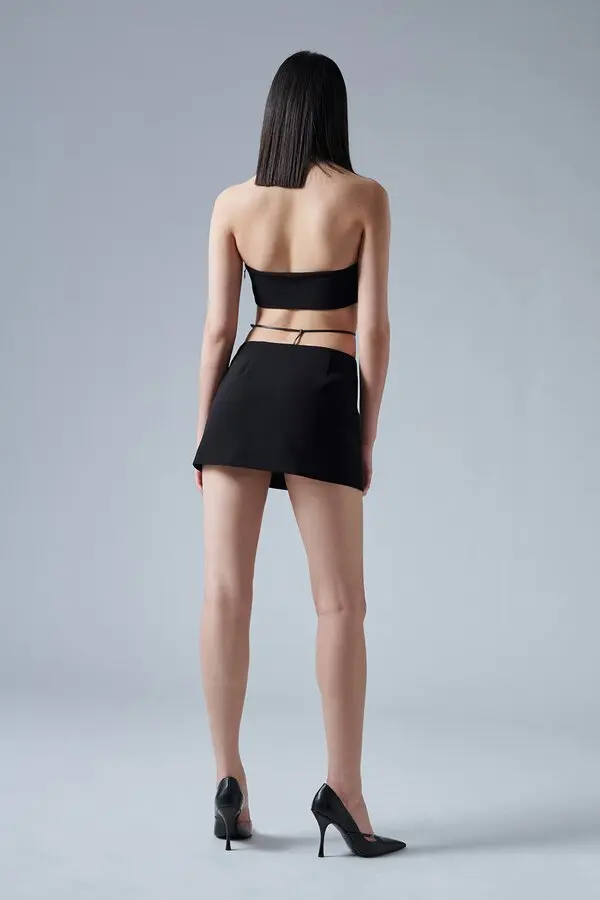Dsquared2 Icon Leather Trim Skirt