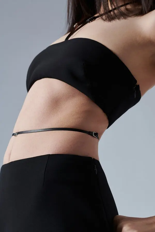 Dsquared2 Icon Leather Trim Skirt