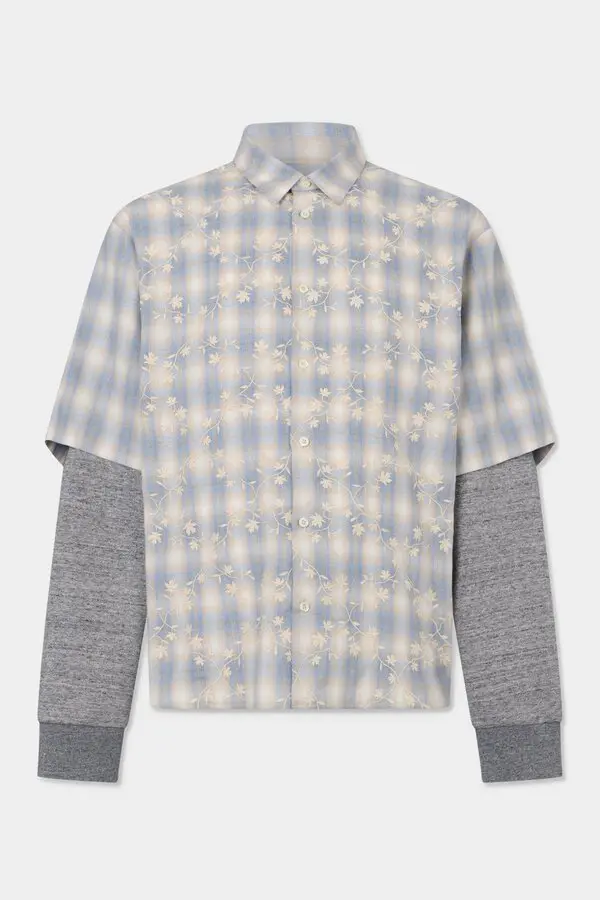 Dsquared2 Classic Check Embroidered Double Sleeve Shirt - Fantasy