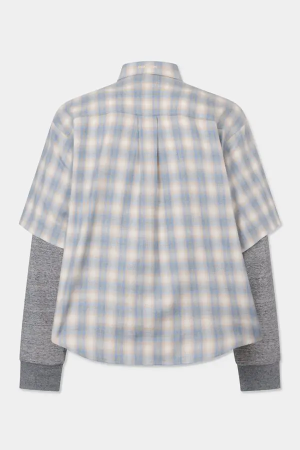 Dsquared2 Classic Check Embroidered Double Sleeve Shirt