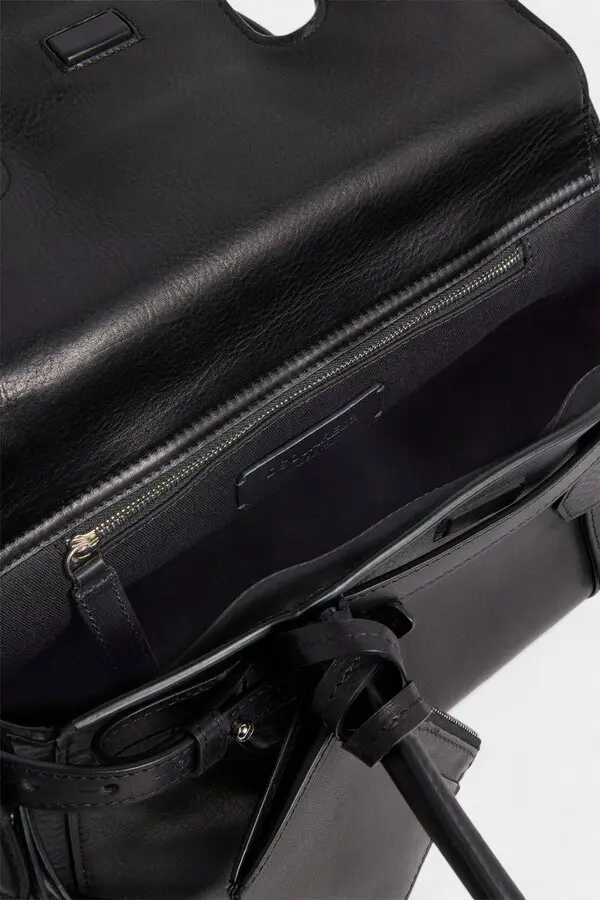 Dsquared2 Twin Shoulder Bag In Leather - Black