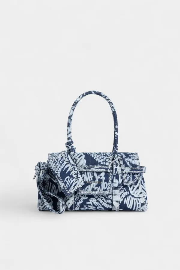 Dsquared2 Rebel Hibiscus Twin Shoulder Bag - Blue