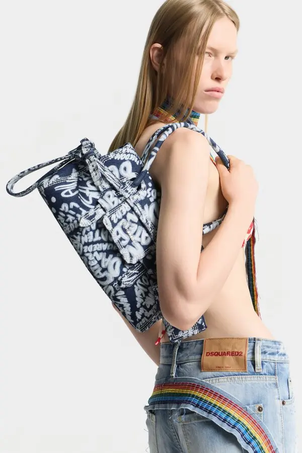 Dsquared2 Rebel Hibiscus Twin Shoulder Bag