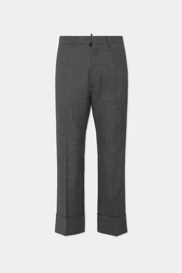 Dsquared2 Cropped Flare Virgin Wool Trousers - Grey