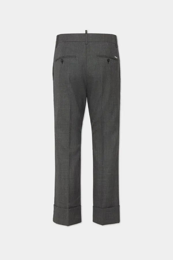 Dsquared2 Cropped Flare Virgin Wool Trousers - Grey