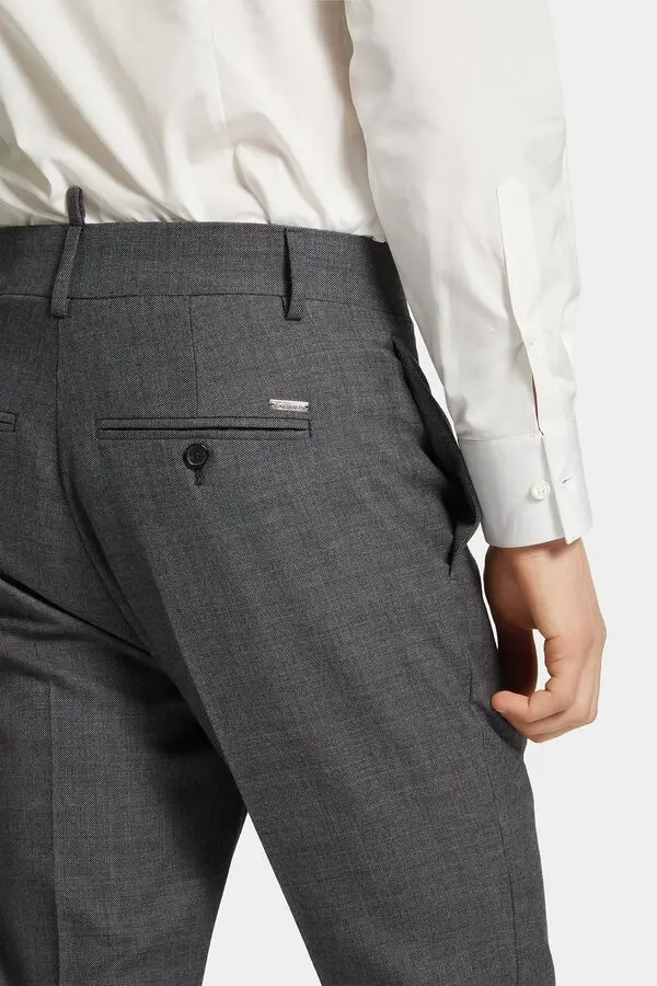 Dsquared2 Cropped Flare Virgin Wool Trousers - Grey