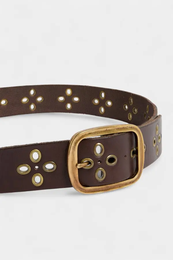 Dsquared2 Vintage Buckle Belt - Dark Brown