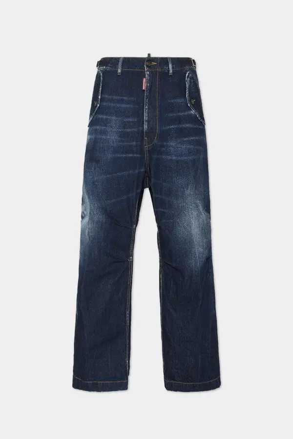 Dsquared2 Wide Leg Denim Utility Pants