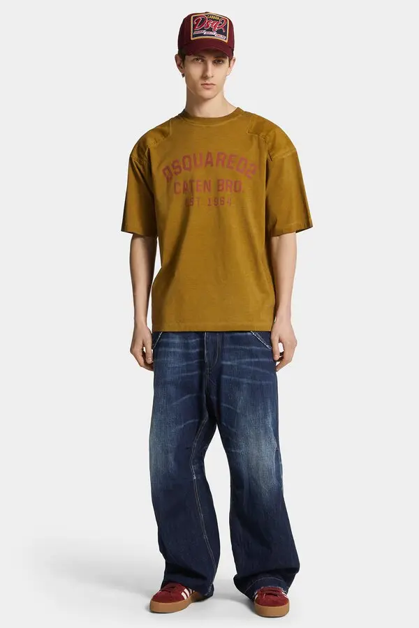 Dsquared2 Wide Leg Denim Utility Pants
