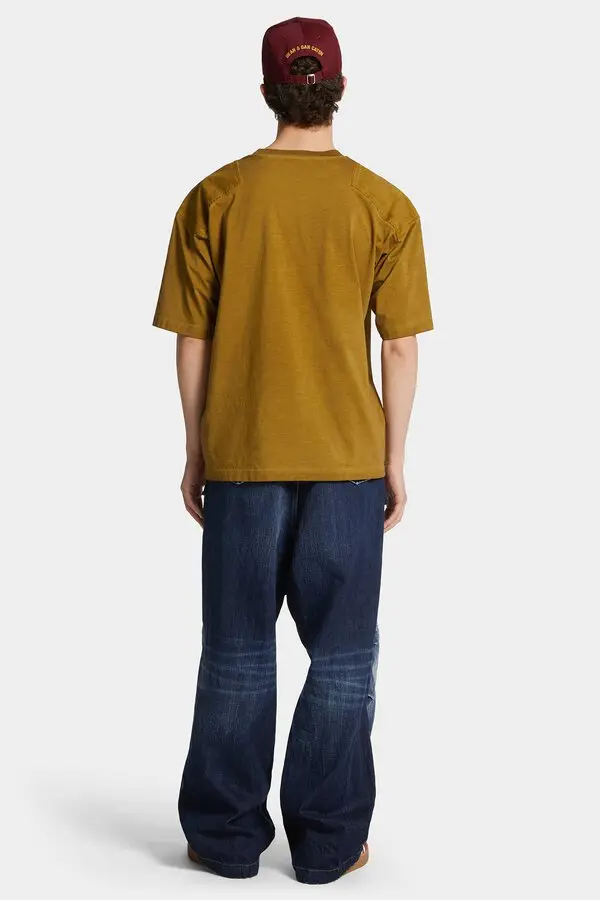 Dsquared2 Wide Leg Denim Utility Pants