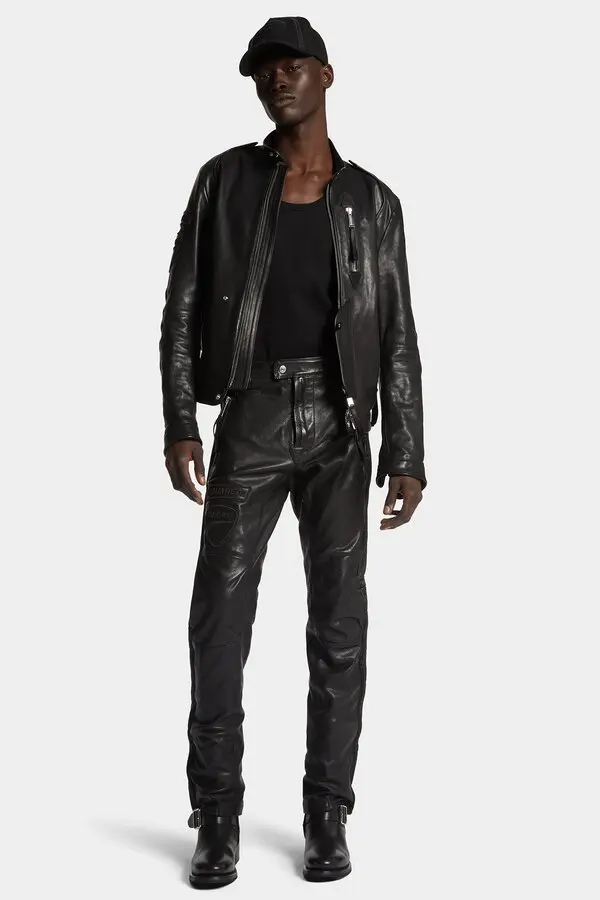 Dsquared2 X Ducati Leather Biker Pants