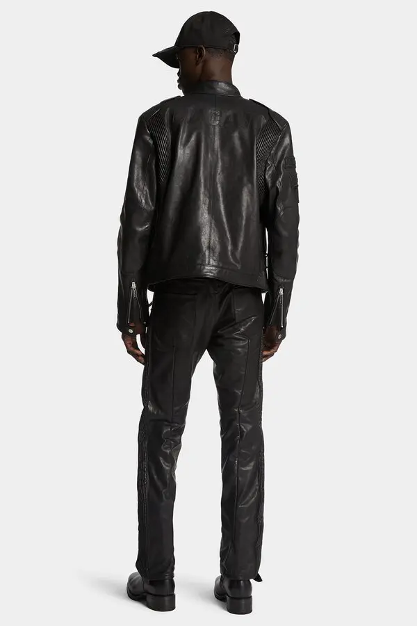 Dsquared2 X Ducati Leather Biker Pants