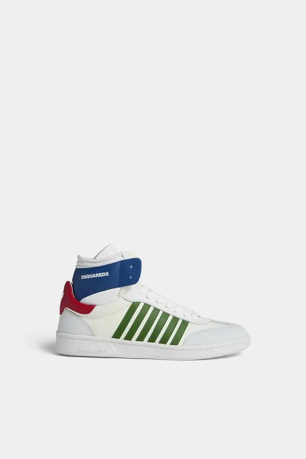 Dsquared2 High-top Sneakers With Athletic Stripe Detailing - Fantasy