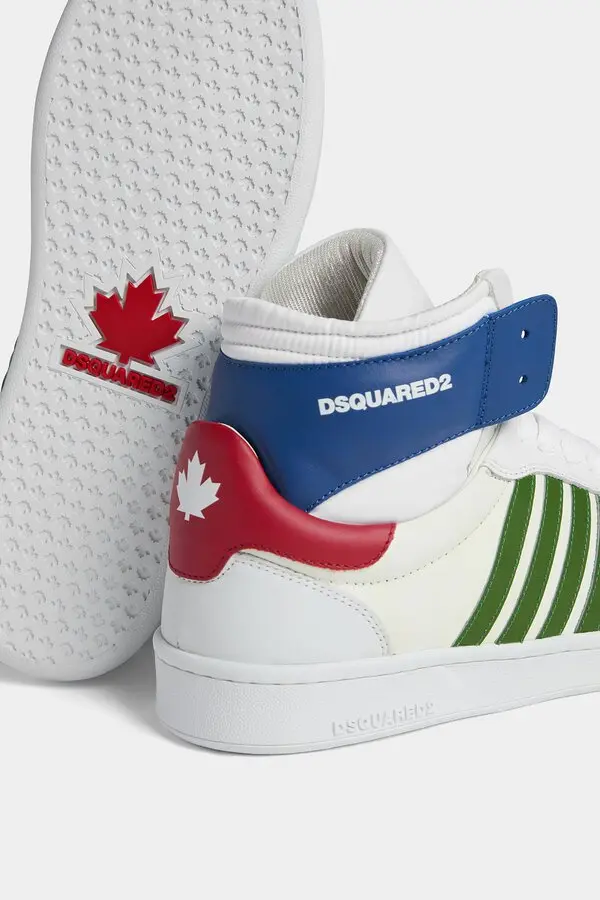 Dsquared2 High-top Sneakers With Athletic Stripe Detailing