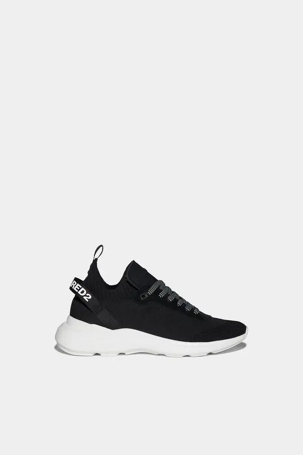 Dsquared2 Fly Sneakers With Embossed Logo Sole - Black