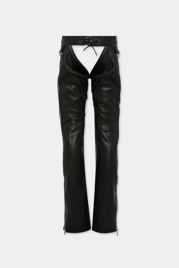 Dsquared2 Leather Chaps With Buckles