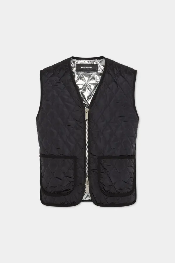 Dsquared2 Urban Quilted Vest - Black