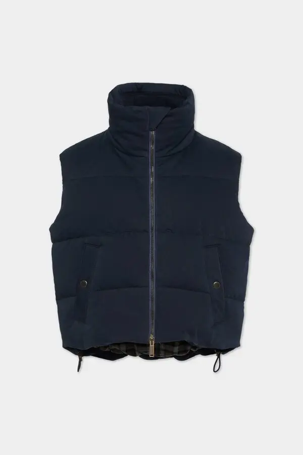 Dsquared2 Puffer Vest With High Neck - Blue