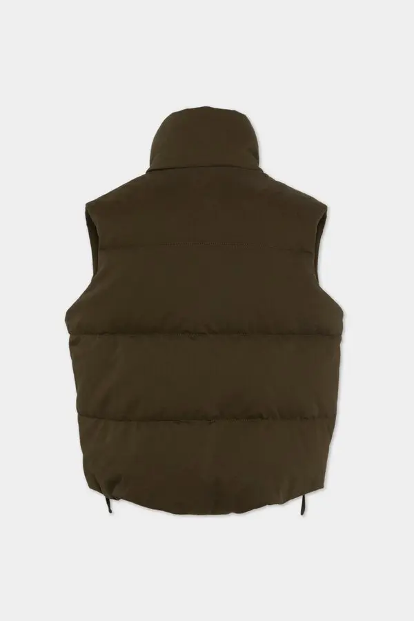 Dsquared2 Puffer Vest With High Neck - Brown