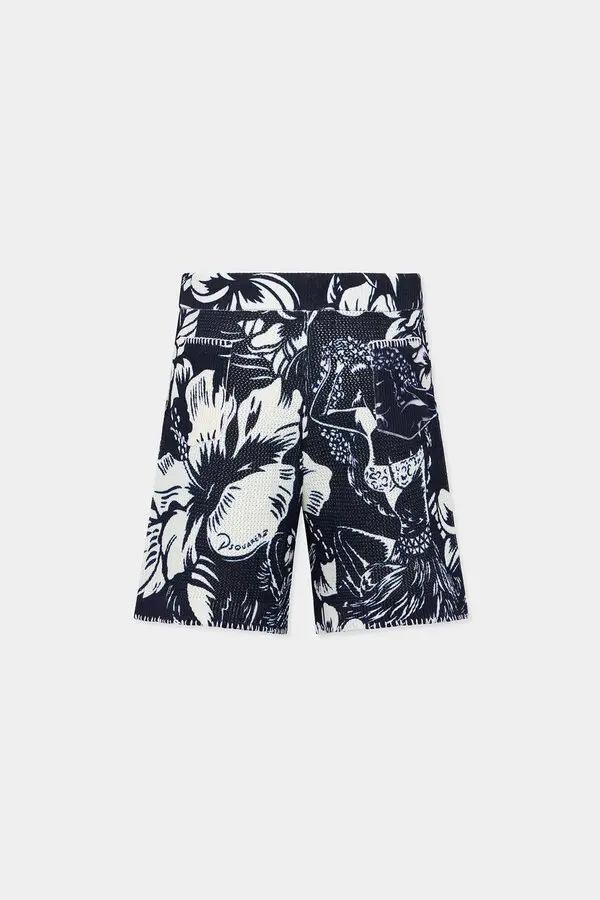 Dsquared2 Dancing Flowers Knit Shorts