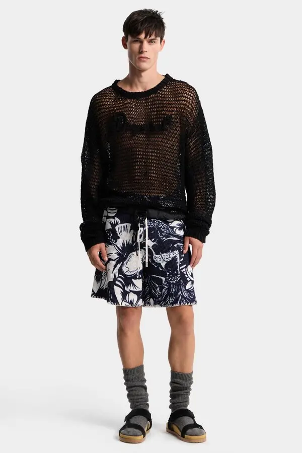 Dsquared2 Dancing Flowers Knit Shorts