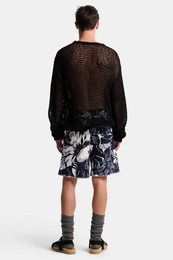 Dsquared2 Dancing Flowers Knit Shorts