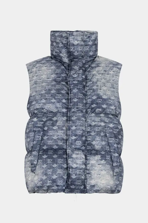 Dsquared2 Monogram Down Vest - Black