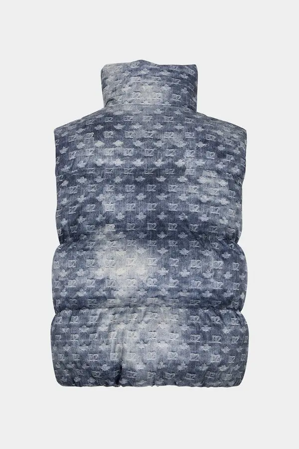 Dsquared2 Monogram Down Vest - Black