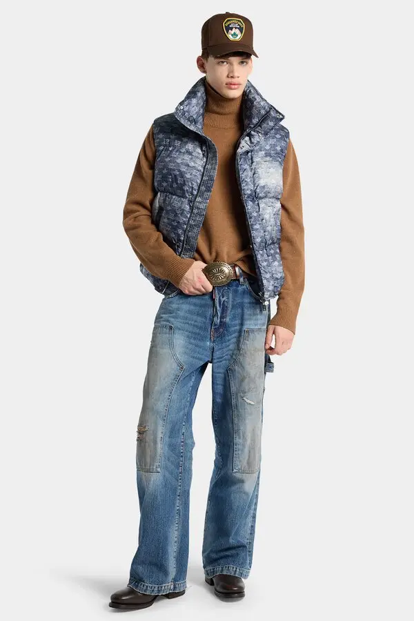 Dsquared2 Monogram Down Vest - Black