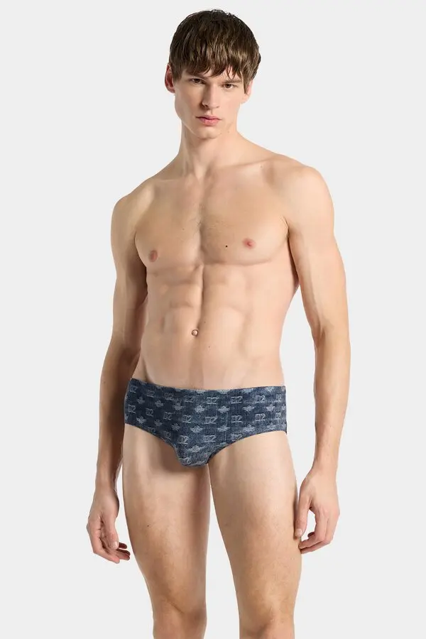 Dsquared2 Monogram Swim Briefs - Light Blue