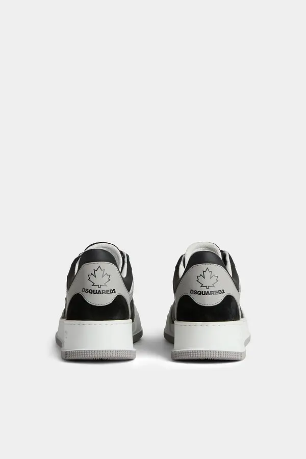 Dsquared2 Paneled Leather And Pvc Sneakers - Black