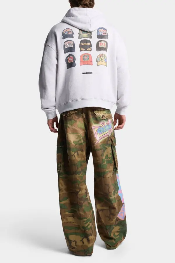 Dsquared2 Rebel Tag Wide Cargo Pants