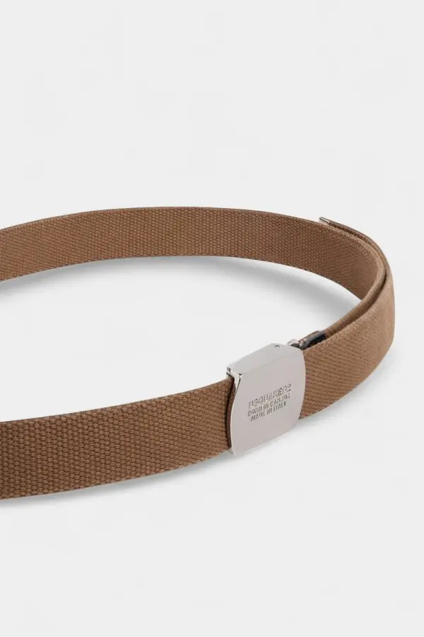 Dsquared2 Logo Plaque Belt - Beige